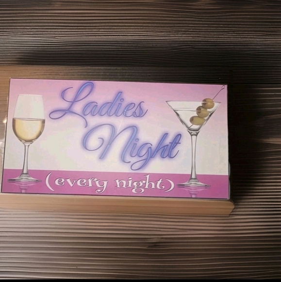 Wall Decor | Ladies Night Every Night Sign Sticker Mount | Poshmark